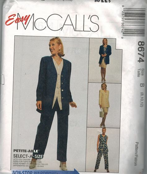 Misses Unlined Front Button Jacket Vest Pull On Pants