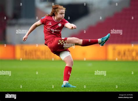 Bristol Citys Libby Bance Has A Shot At Goal During The Barclays Womens Championship Match At