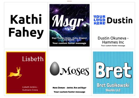 Avery J8166 Compatible Template Big First Name