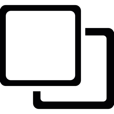 free icon two overlapping square outlines