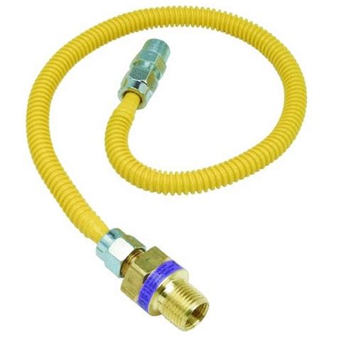 Watts Brassraft Safetyplus Oated Stainless Steel Gas Onnector 12 In