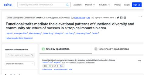 Functional Traits Mediate The Elevational Patterns Of Functional Diversity And Community