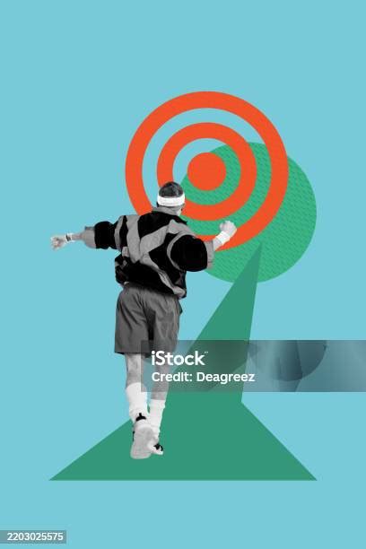 예술 이미지 세로 사진 콜라주 익명 사업가 달리기 뒤로 경로 대상 개발 진도 다트 성취 성공 경연 대회 35 39세에 대한 스톡 사진 및 기타 이미지 Istock