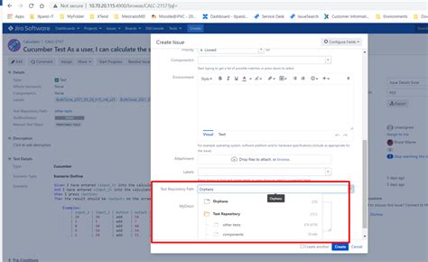 Xray 7434 Test Repository Does Not Appear Correctly When Creating A
