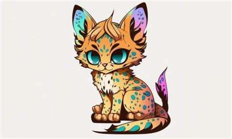 Cute Lynx Kawaii Clipart Graphic By Poster Boutique · Creative Fabrica