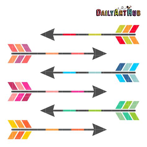 Colorful Arrows Clip Art Set Daily Art Hub Free Clip Art Everyday