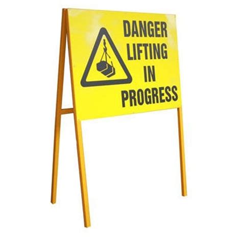 Danger Lifting In Progress Cw Foldable Stand 800mmx600mm Eezee