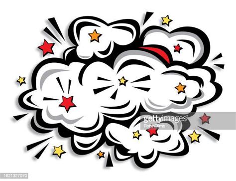 Cartoon Explosion Cloud Explosion Cartoon Energy Blast Smoke Cloud