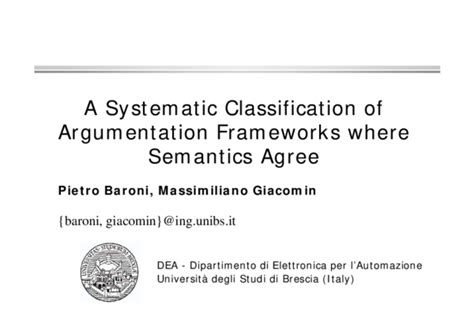 Pdf A Systematic Classification Of Argumentation Frameworks Where Semantics Agree