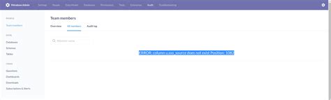 Audit Team Members All Members Returns An Error In Master · Issue 18961 · Metabase