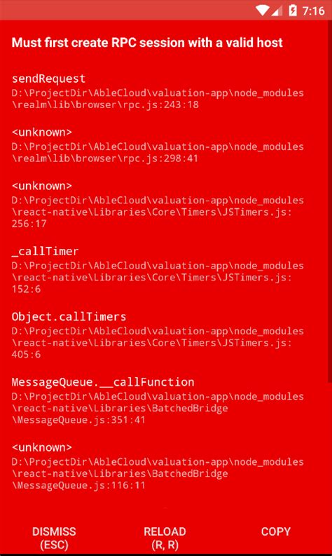 Failed To Load 8083createsessionwhen I Remote Js