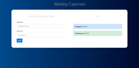 GitHub JKarina Code Weekly Expense This Tool Is Used To Manage Your Budget