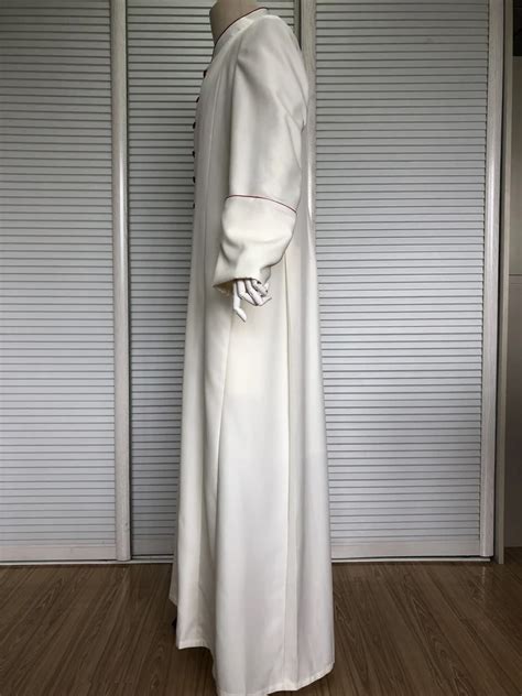 High Quality Customized Clergy Cassock White Batina Branca