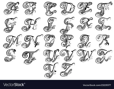 Letters For Monogram And Initials Royalty Free Vector Image