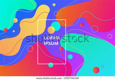 Creative Abstract Fluide Shape Geometric Pattern Stock Vector Royalty