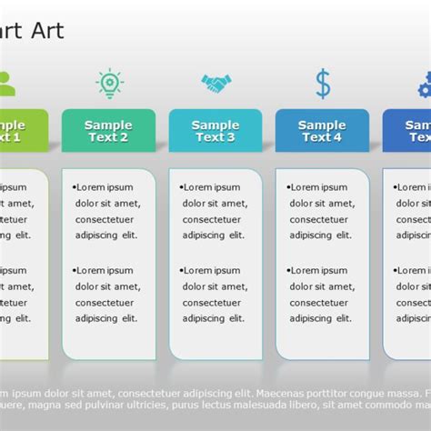 SmartArt List Horizontal Bullet List Steps PowerPoint Template