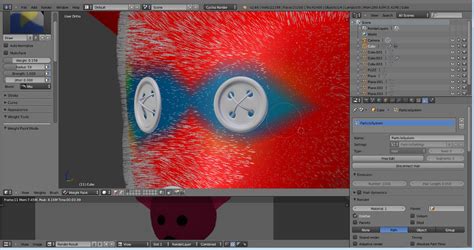 Particle Hair Coming Through Buttons Problem Particles And Physics Simulations Blender