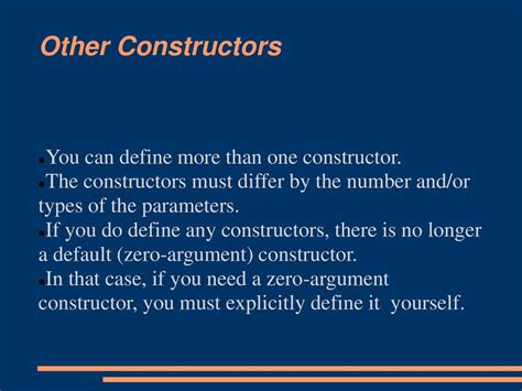 More On Classes Classes May Have Constructors Which Are Called When