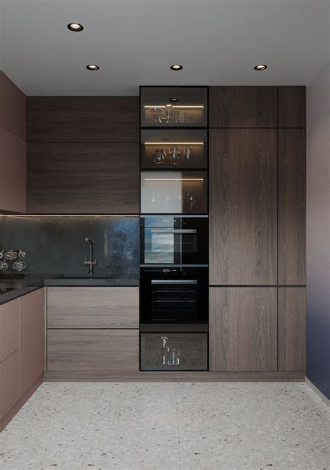 Дизайн интерьера кухни в квартире 70м2 в современном стиле House Design Kitchen Kitchen
