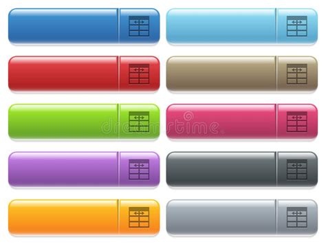 Spreadsheet Adjust Table Column Width Icons On Color Glossy