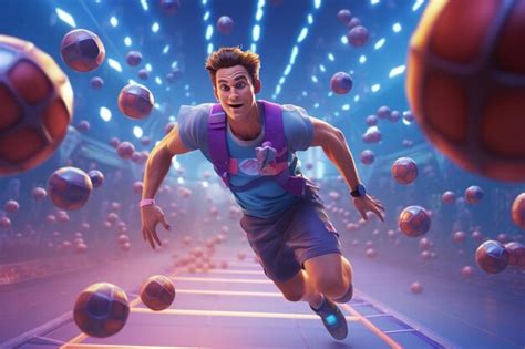 Premium Photo A Competitive Game Of Dodgeball With Players Dodgi 00018 01