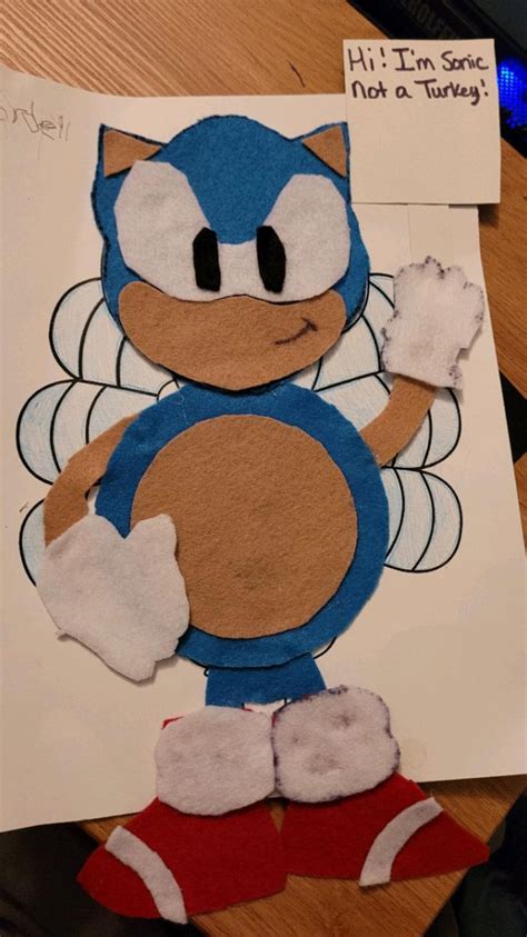 Turkey Disguise Sonic Turkey Disguise Craft Day Turkey Disguise Project