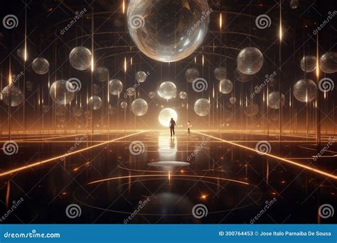 Celestial Bodies Suspended In An Ethereal Dance Royalty Free Stock