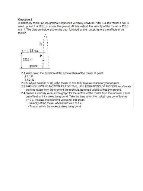 vertical projectile motion qstns pdf