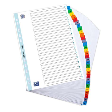 Index Carton Numeric Oxford A4 1 31 12 File 170 G Mp 11 Perforatii Pentru Indosariere