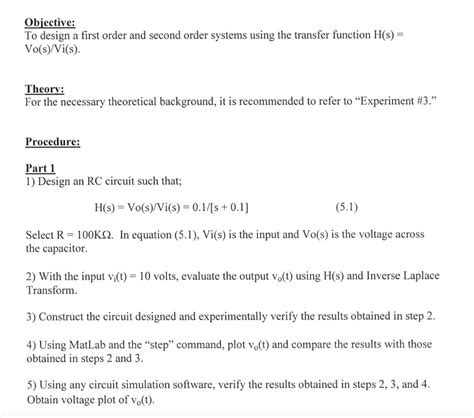 Solved Objective To Design A First Order And Second Order Chegg Com