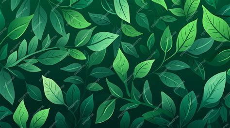 Premium Ai Image Green Leaves Pattern Backgorund Leaves Vector Background