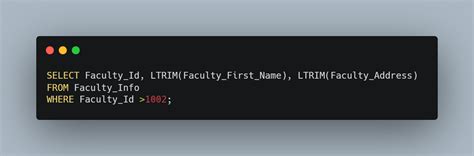 Hàm LTRIM trong SQL - w3seo tìm hiểu Function Ltrim trong SQL