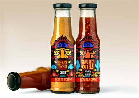 Упаковка соусов on Behance