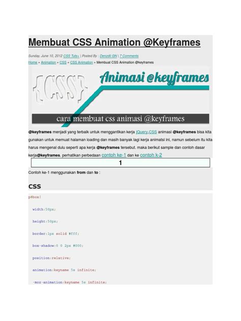 PDF Membuat CSS Animation DOKUMEN TIPS