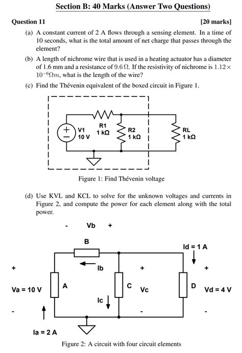 solved section b 40 ﻿marks answer two questions question