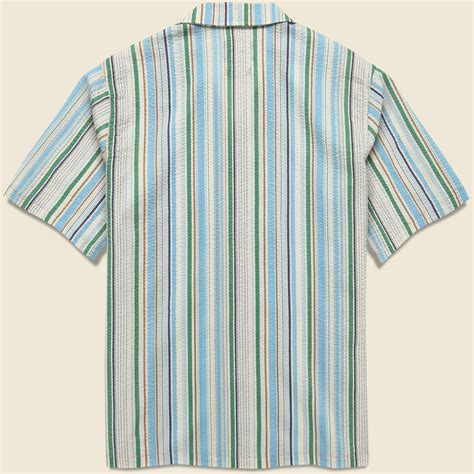 Cocktail Seersucker Shirt Tropical Stripes Stag Provisions