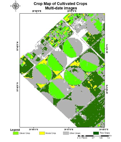 the field distortion in classified multi date landsat 8 oli image