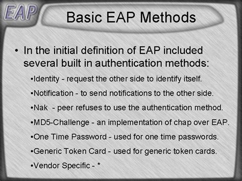 What Is Eap Eap Stands For Extensible Authentication