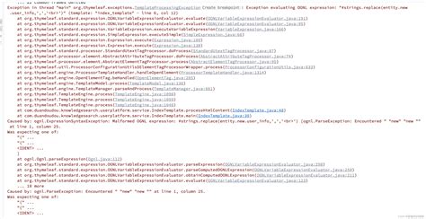 Orgthymeleafexceptionstemplateprocessingexception Exception