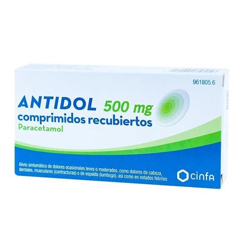 Antidol 500 Mg 20 Comprimidos Farmacia Online Barata Liceo