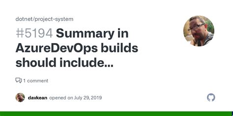 Summary In Azuredevops Builds Should Include Warningserrors · Issue 5194 · Dotnetproject