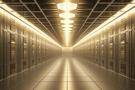 server room setup reflecting a minimalist modern design ethos premium