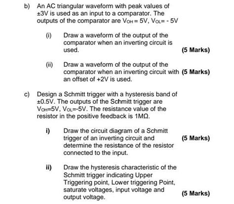 solved b an ac triangular waveform with peak values of 3v