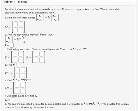 Solved Problem 11 1 ﻿pointconsider The Sequence Defined