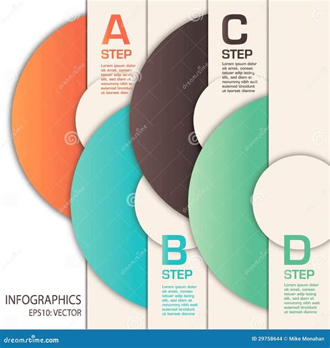 Vector Infographics Template With Circles Stock Vector Illustration Of Infographic Creative