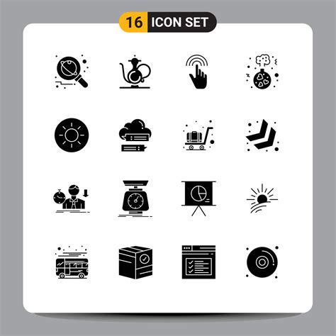 User Interface Pack Of 16 Basic Solid Glyphs Of Love Flask Ramadan Tap Hand Editable Vector