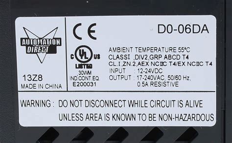 DirectLOGIC PLC Pt In Pt Out Serial Ports Programmable Logic Controller PN D DA