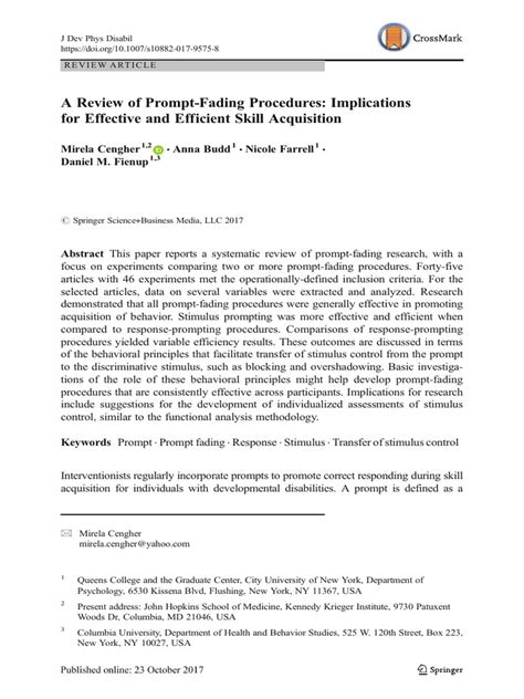 Prompt Fading Cengherbuddfarrellfienup2017 Pdf Experiment