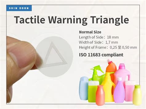Iso Triangle Tactile Warning Indicators Sticker Labels For Blind People