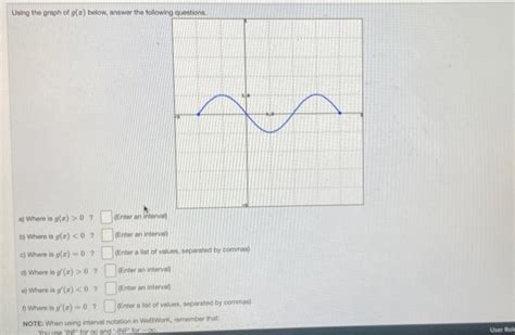solved using the graph of 9 ə below answer the following